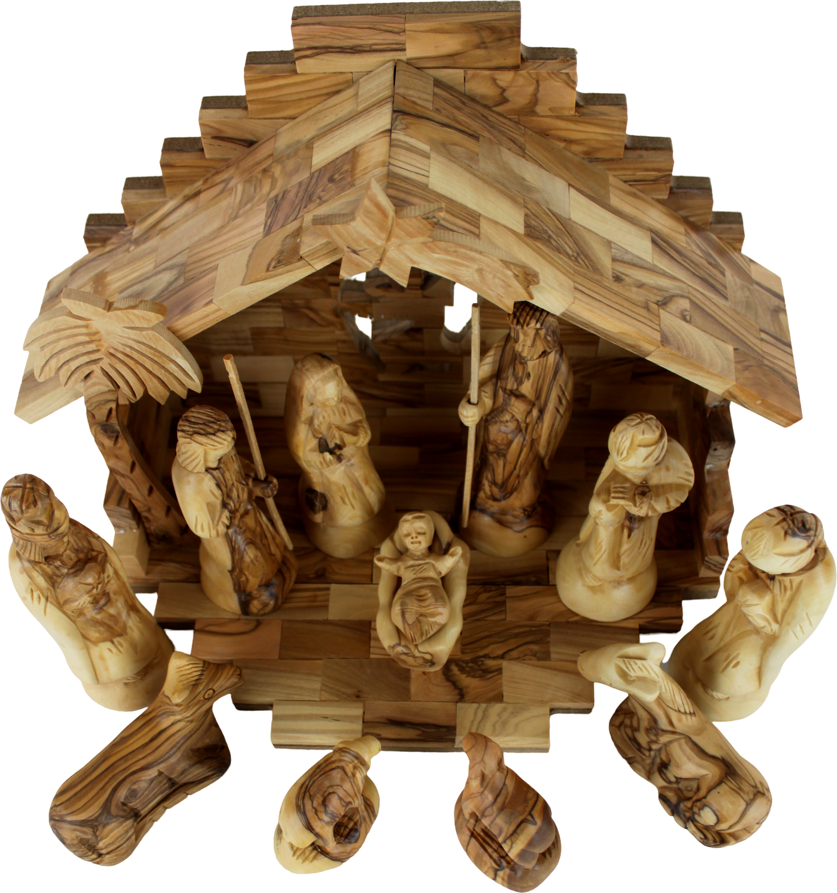 Holy Land Market Nativity Set- Olive Wood Nativity Set