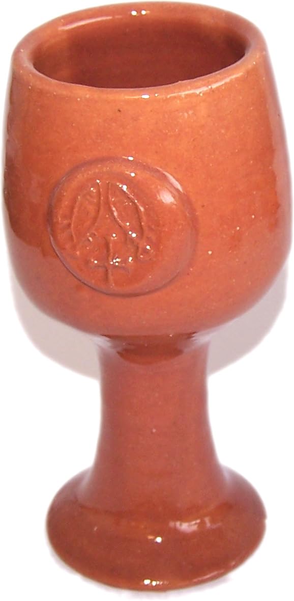 Holy Land Market Terra Cotta Biblical Wine Goblet Communion Chalice